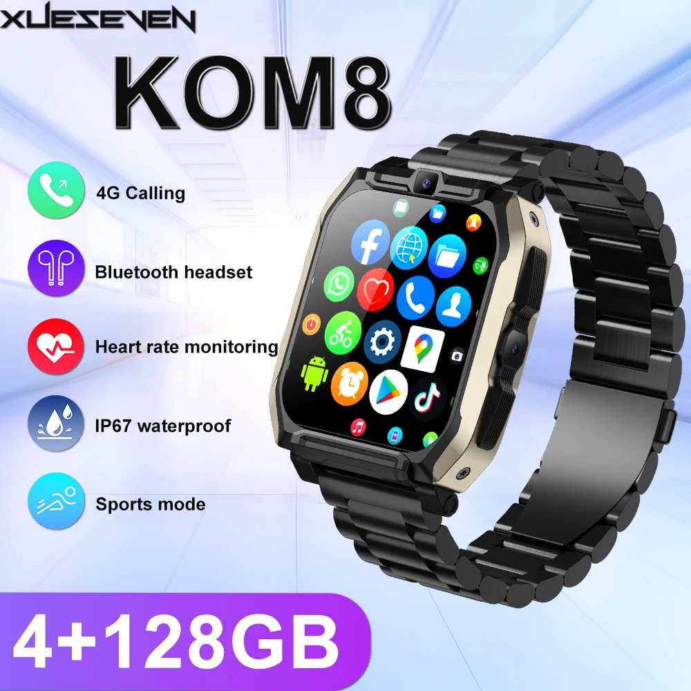 XUESEVEN-KOM8-HD-Touriste-Cam-ra-Smartwatch-EpiCard-4-Go-128-Go-WiFi ...