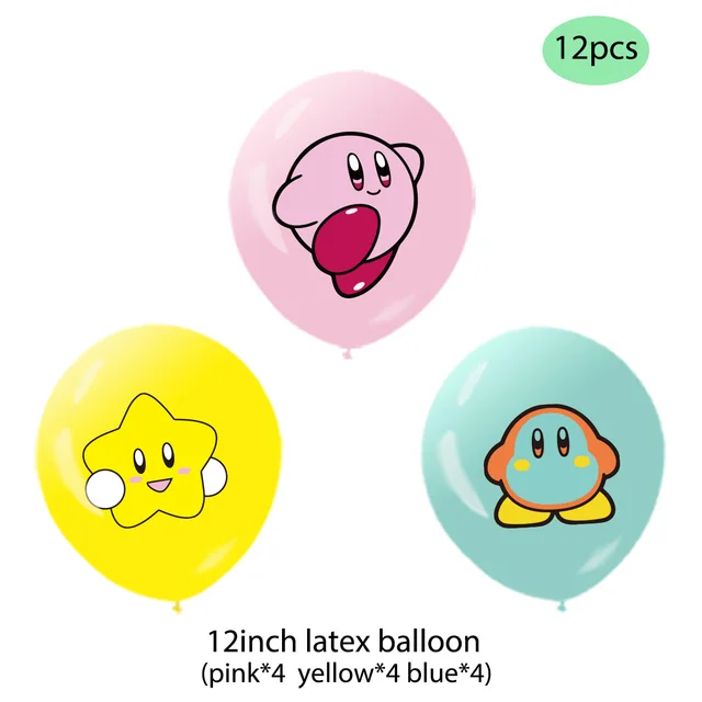 new Kirby Theme Game Birthday Party Decorations Set Balloons Cake ...
