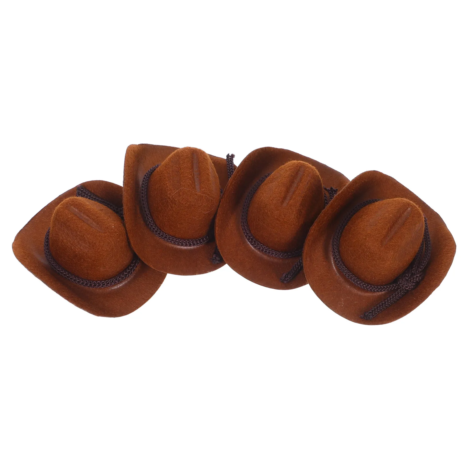 4pcs Miniature Hats Cute Mini Cowboy Hats For Crafts Western Party ...