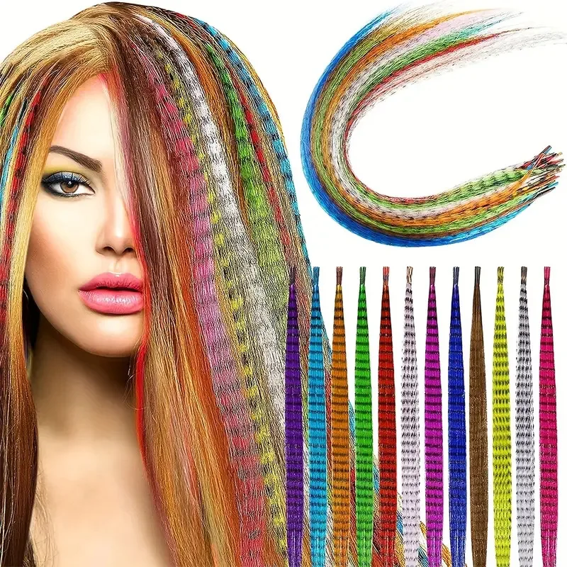 Color-braided-hair-extensions-Color-feather-extensions-Color-stripe ...