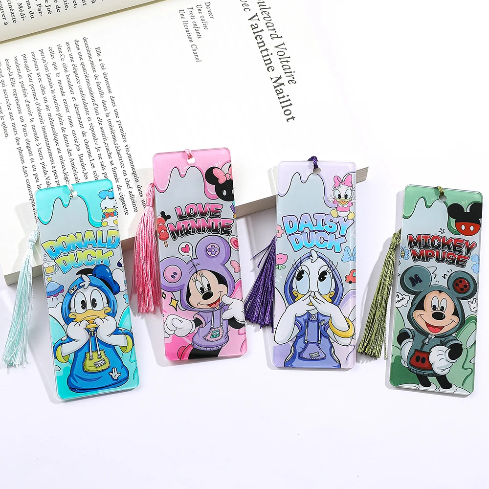 Disney-Mickey-Mouse-and-Donald-Duck-Acrylic-Bookmark-with-Tassel ...