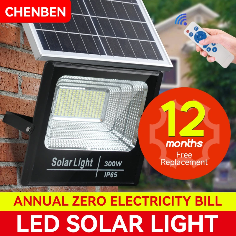 Outdoor-Solar-Light-LED-Solar-Panel-Lamp-IP65-Waterproof-Floodlight ...