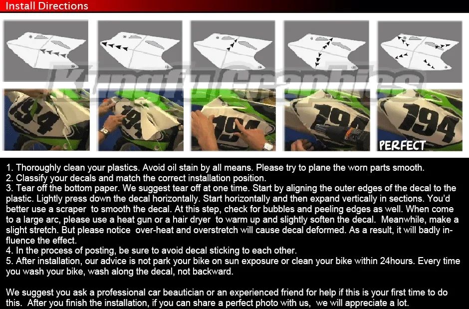 KUNGFU GRAPHICS пользовательские наклейки MX Enduro Racing Graphics для ...