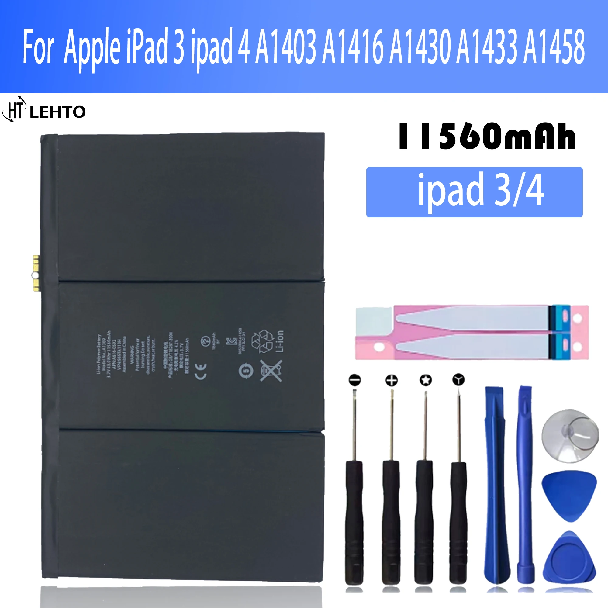 EOENKK-A1389-Battery-For-iPad-3-A1403-A1416-A1430-A1433-A1458-iPad3 ...