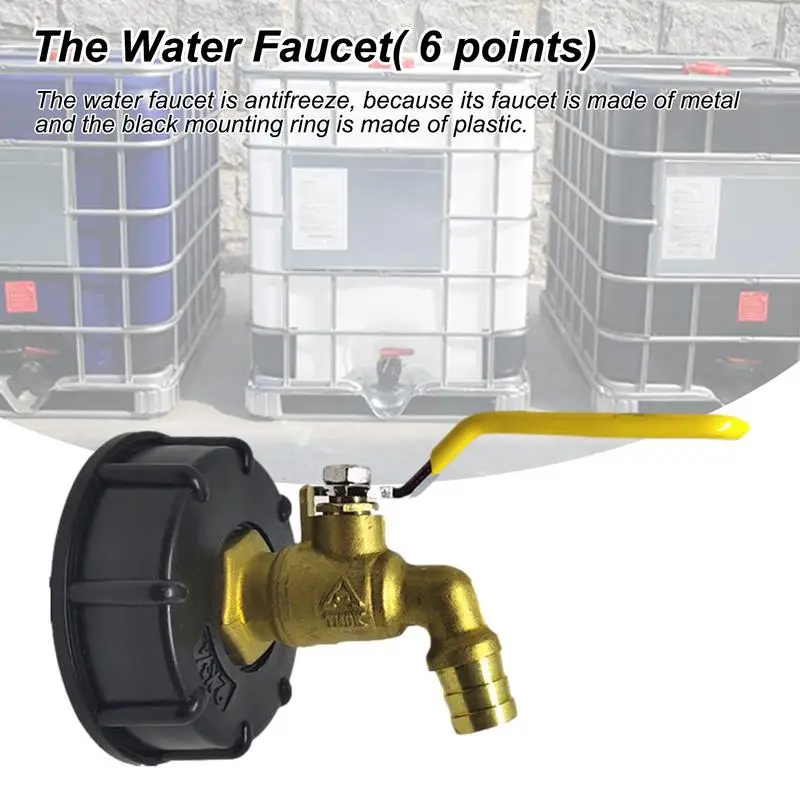 IBC Ball Outlet Tap Tank 34 Inch Food Grade Drain Adapter 1000L Tank ...