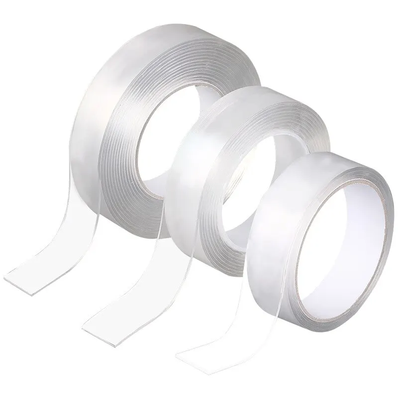 Kitchen Transparent Double Sided Tape Bathroom Waterproof Reusable Self ...