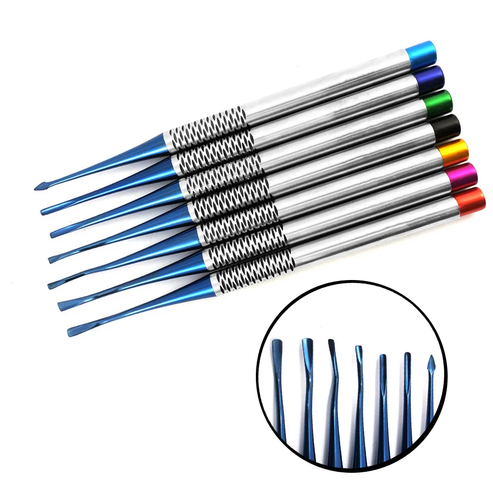 7Pcs-Kit-Dental-Implant-Luxating-Root-Tooth-Elevator-Knife-Titanium ...