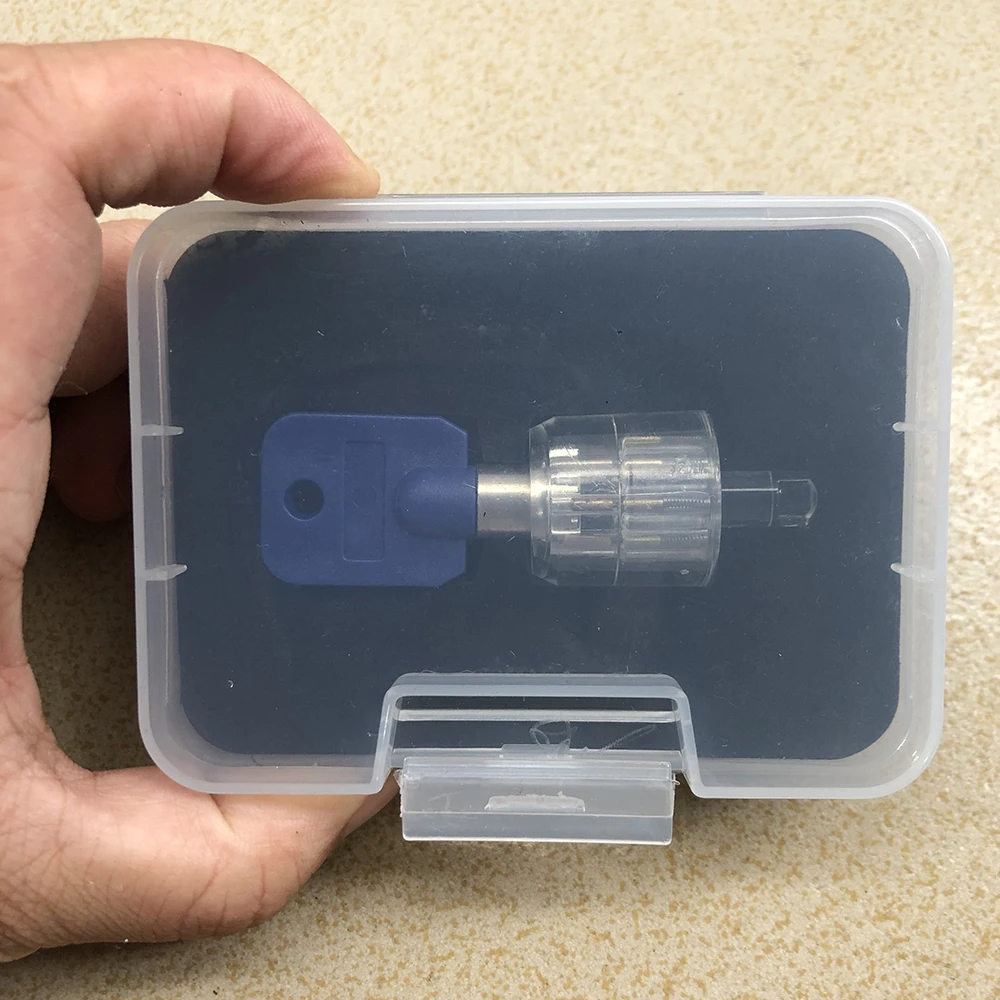 JMCKJ 7 Pin Plum Lock Cylinder Transparent Tubular Lock Visible Pick ...