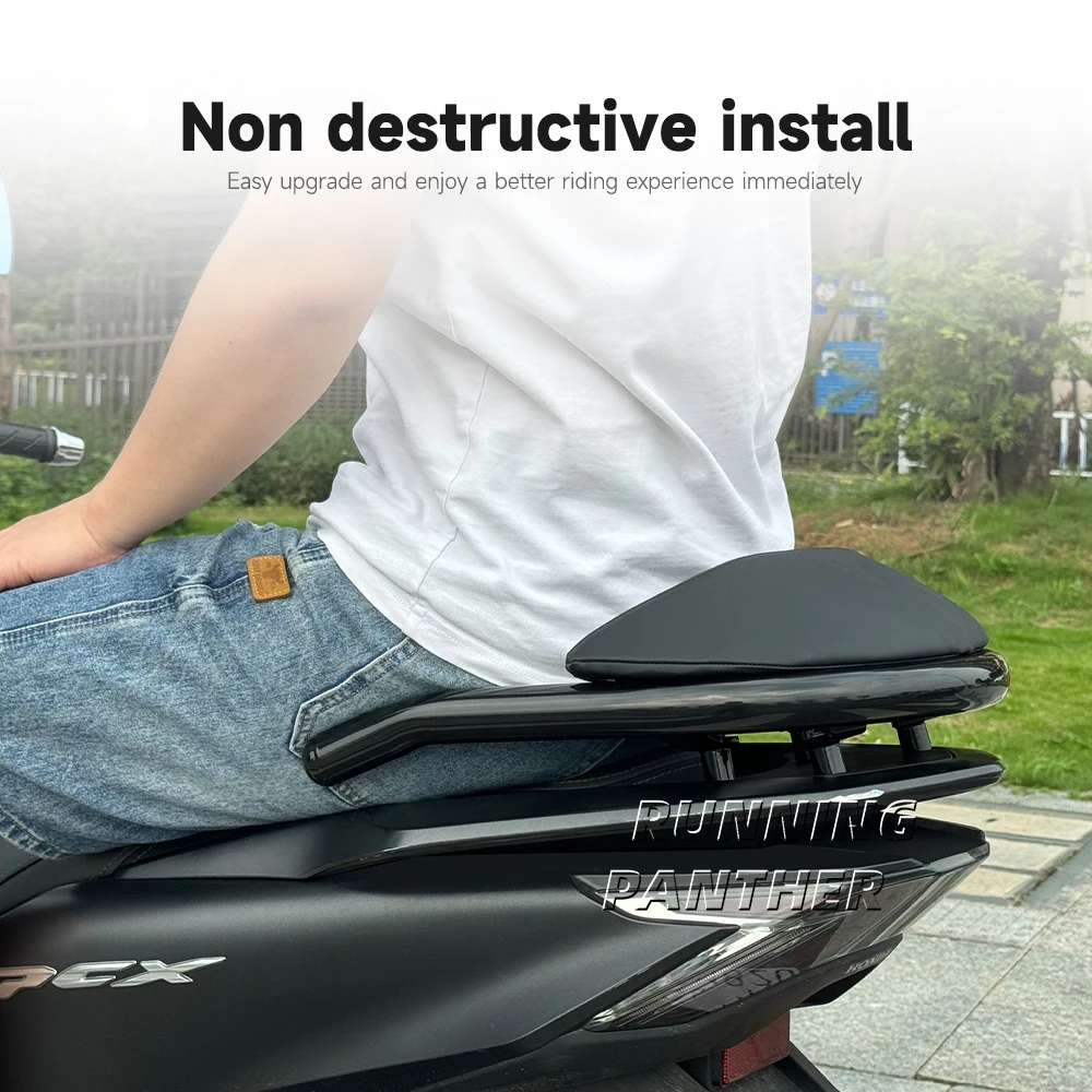 NEW For Honda PCX160 PCX 160 Motorcycle Black Rear Passenger Seat ...