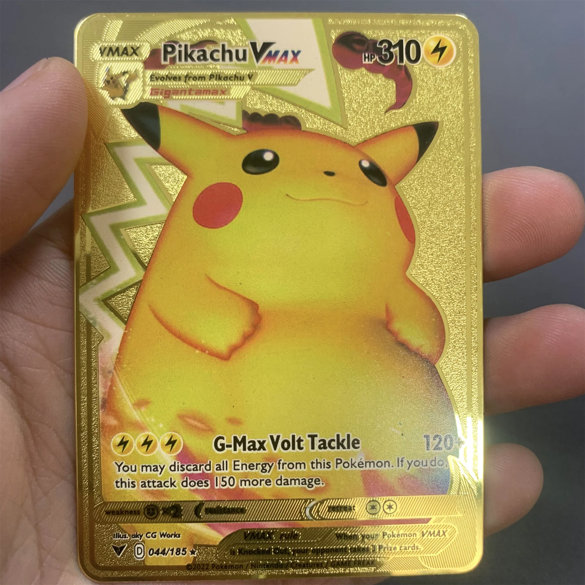 Metal Card Gold Vmax Card Pikachu Charizard English Iron Cards Mega ...