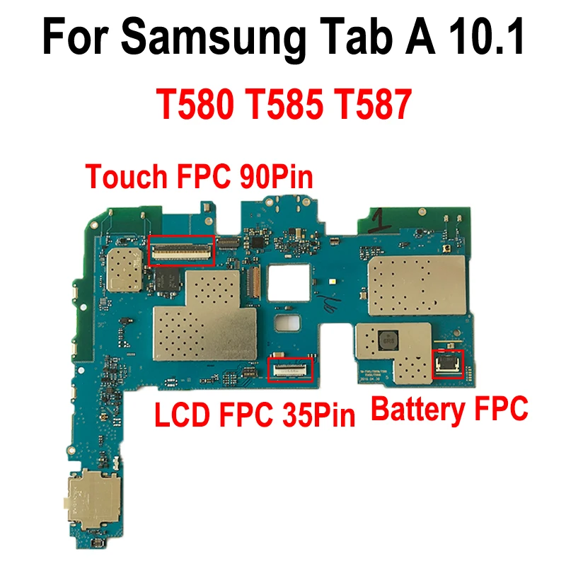 Display LCD FPC Connector For Samsung Galaxy Tab A 10.1 SM-T580 T580 T585 T587 Battery Touch FPC ...