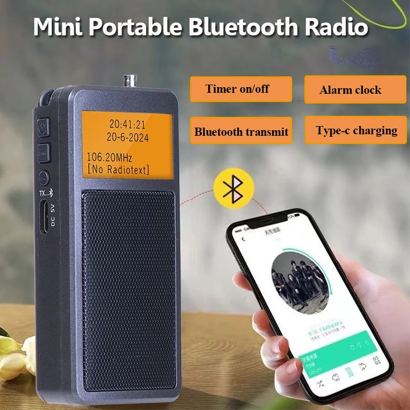 Mini-Radio-FM-de-bolsillo-transmisor-Bluetooth-port-til-con-pantalla ...