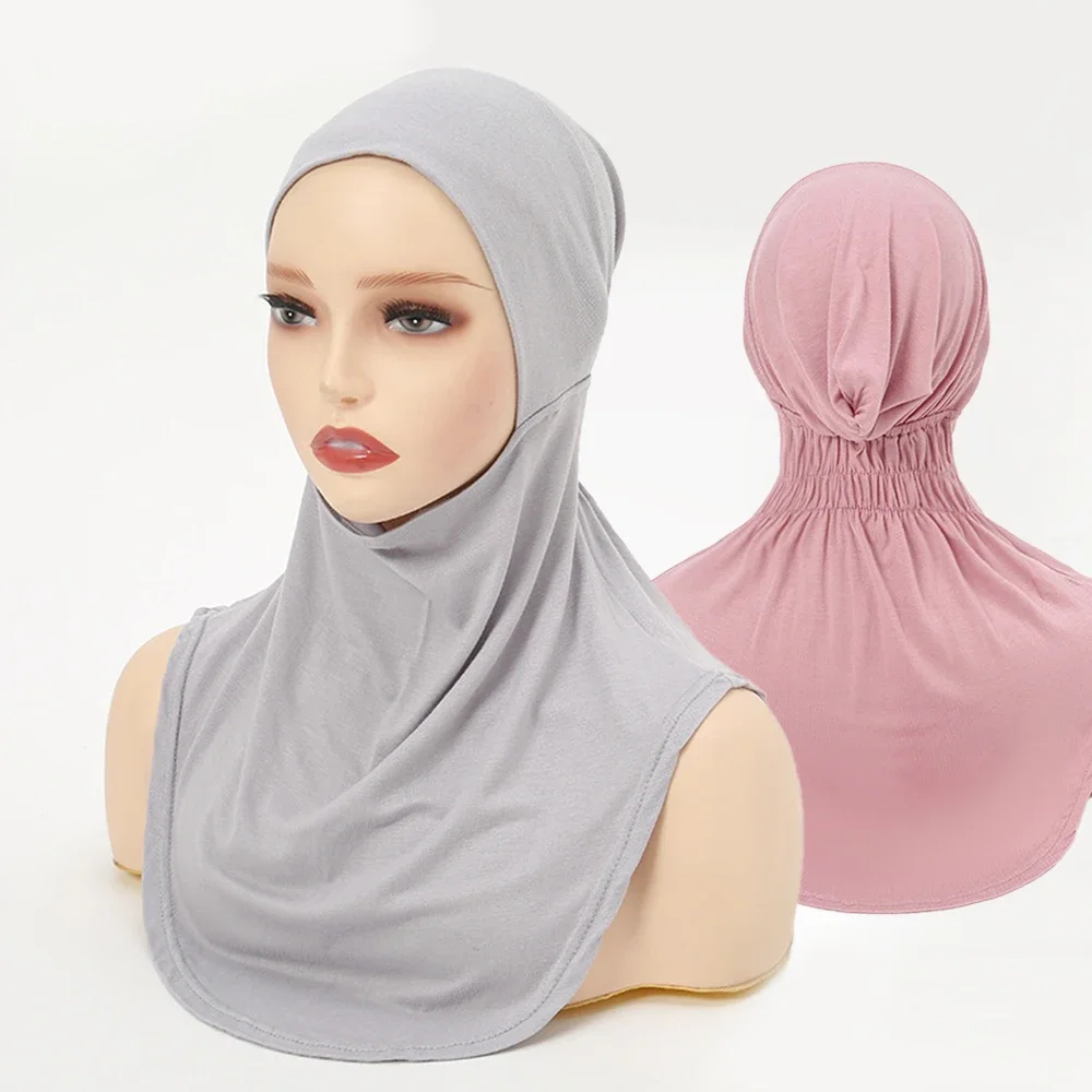 Bonnets-Women-s-Turban-Hat-Neck-Collar-Covering-Hijab-Inner-Caps-Muslim ...