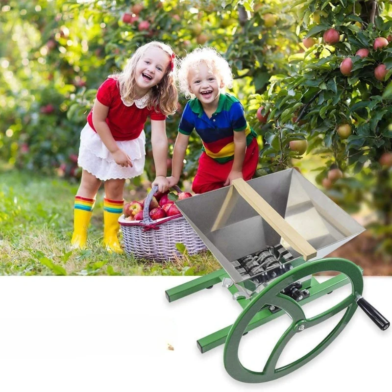 Big flywheel apple crusher, hand-cranked stainless steel self-brewed ...