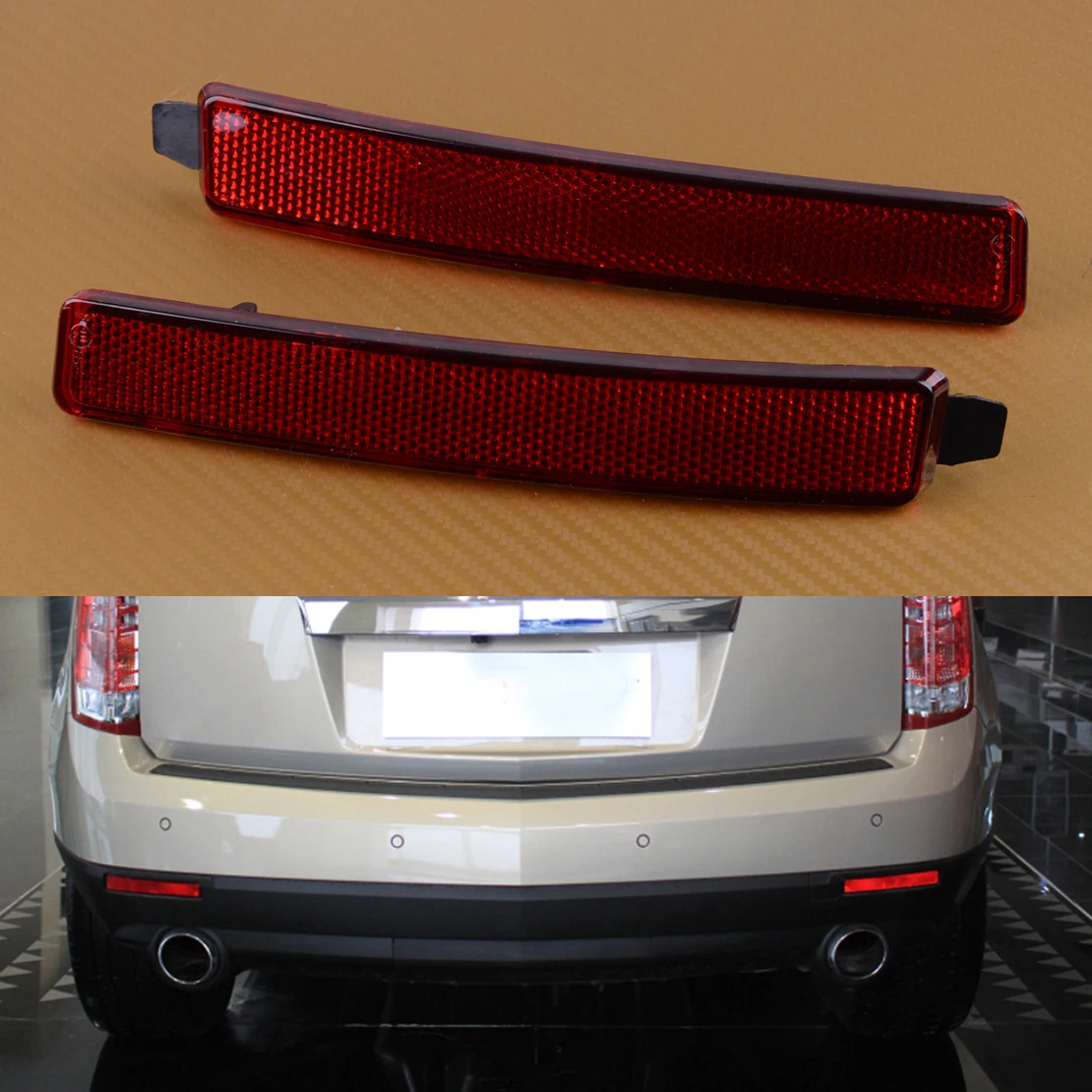 1 Pair Left & Right Rear Bumper Reflector 25881881 25881882 Fit For ...
