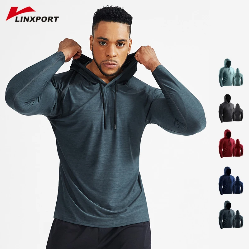 Male Sports Shirts Quick Dry Hoodies Male Gym Clothing Fitness ...