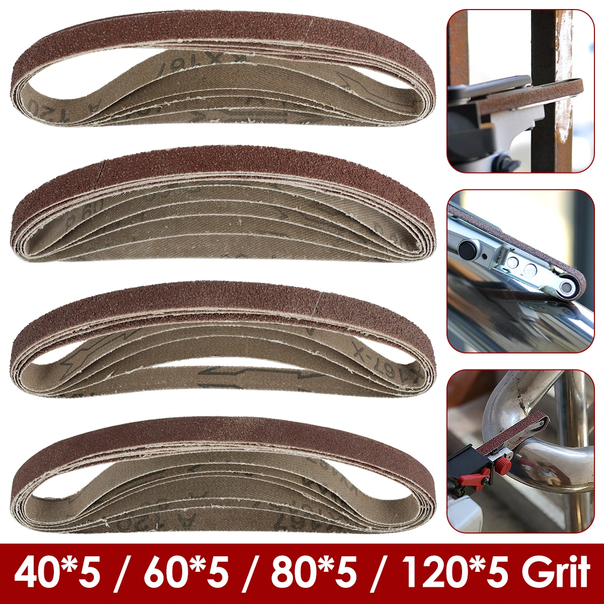 20Pcs-Sanding-Belts-Aluminum-Oxide-Sander-Belt-Abrasive-Belts-Polishing ...