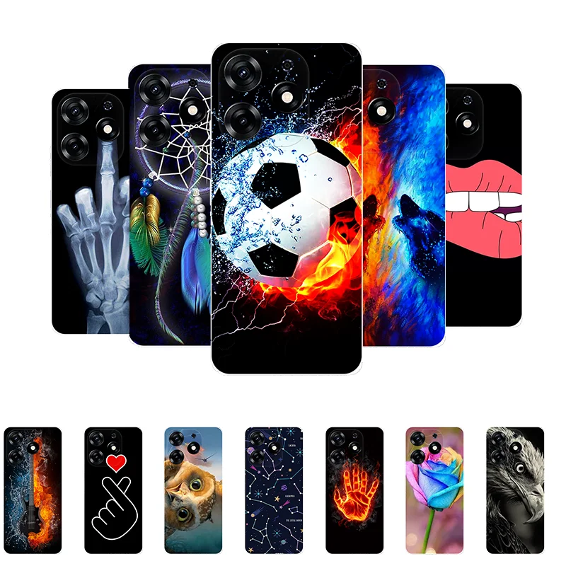 for Tecno Spark 10 Pro Case Football Soft Silicone Back Cases for Tecno ...