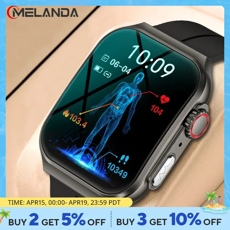 MELANDA-Smartwatch-com-HD-Touch-Screen-Chamada-Bluetooth-Monitoramento ...