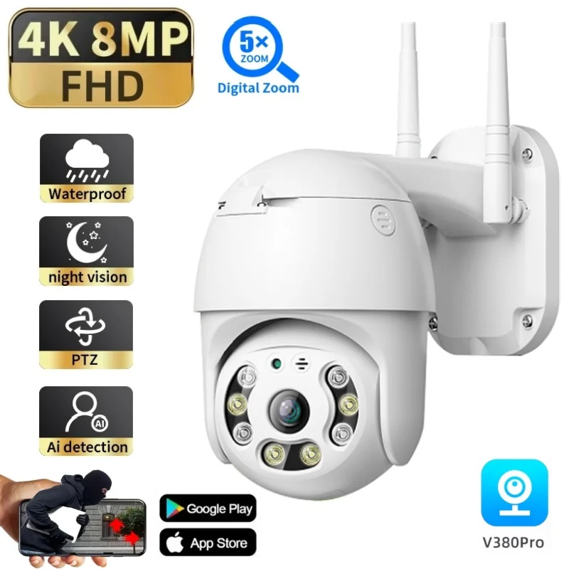 8MP-Wifi-Security-Camera-4K-Surveillance-CCTV-Ai-Human-Tracking-Outdoor ...