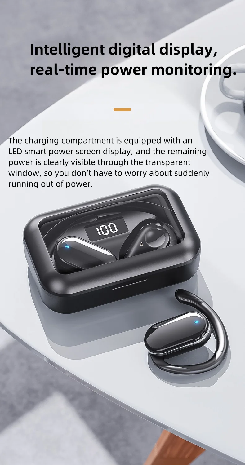 T80 HD Sound Quality OWS Sports Earphones Bluetooth 5.3 True Wireless ...