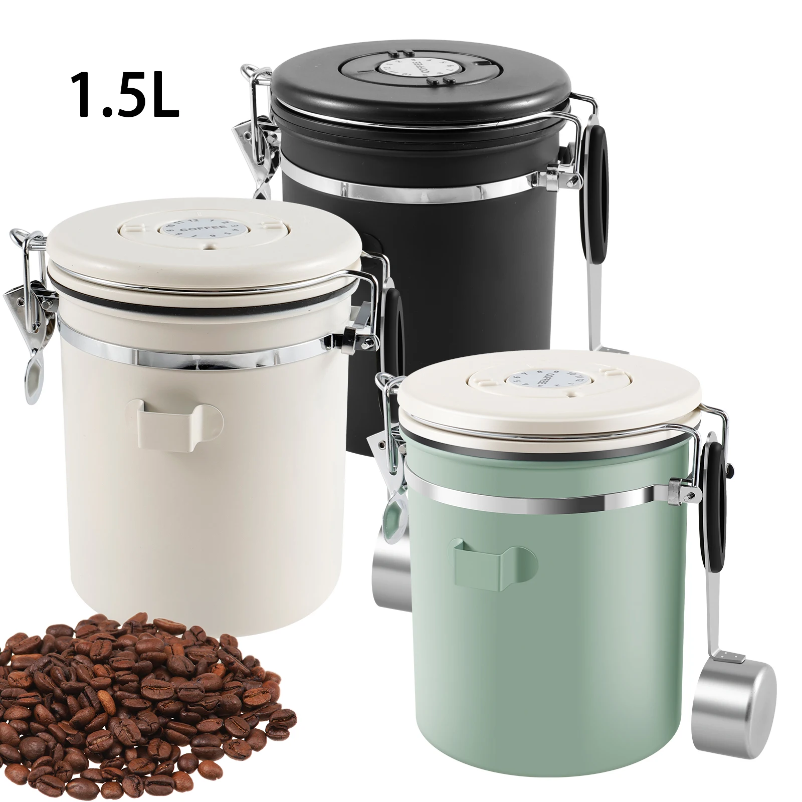 Coffee-Storage-Canister-1-5L-Double-Airtight-Coffee-Beans-Container ...