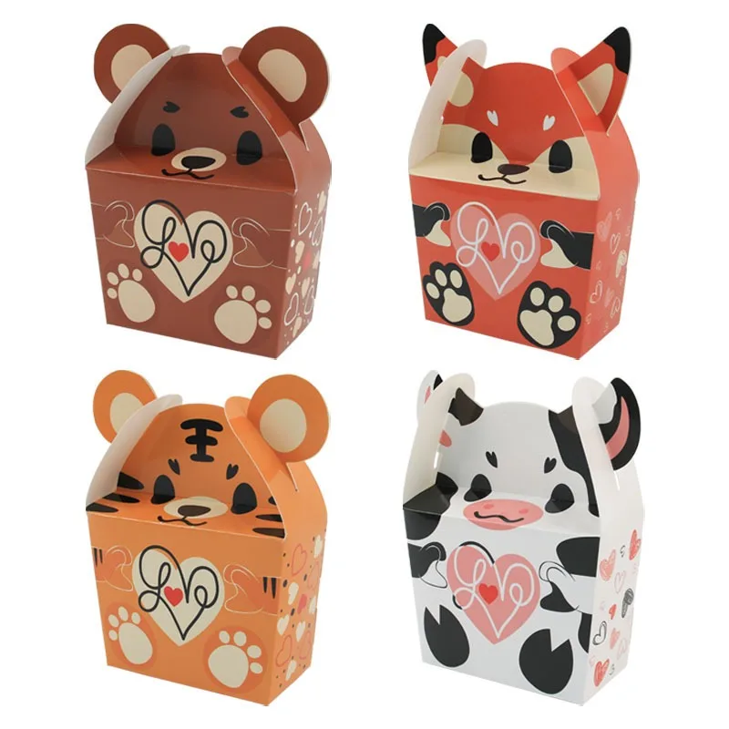 50pcs-Cartoon-Cute-Animal-Candy-Box-Fox-Bear-Cow-Tiger-Gift-Box ...