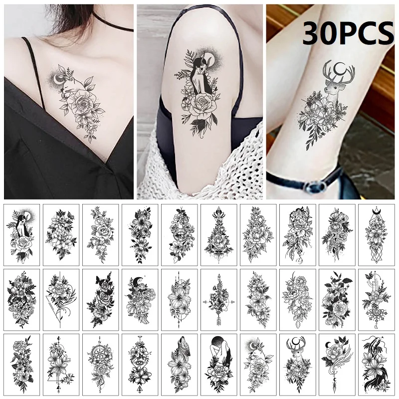 30PCS-Women-s-Tattoo-Tips-Waterproof-Tattoos-Butterfly-Tattoo-Stickers ...