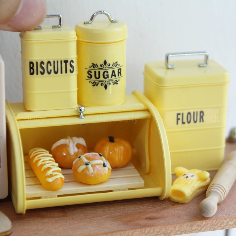 1-12-Scale-Miniature-Dollhouse-Bread-Box-Mini-Food-Rice-Sugar-Storage ...
