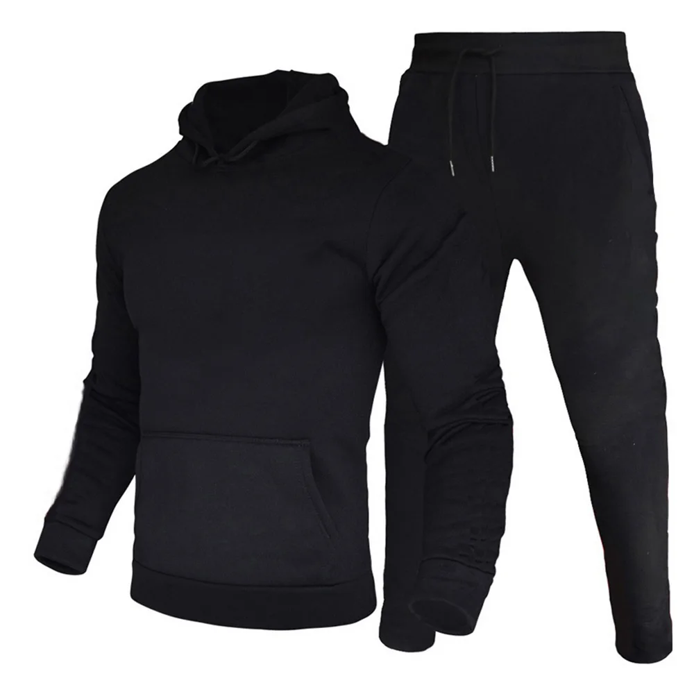 Fato-de-treino-de-2-pe-as-masculino-com-capuz-pul-ver-e-moletom-terno ...