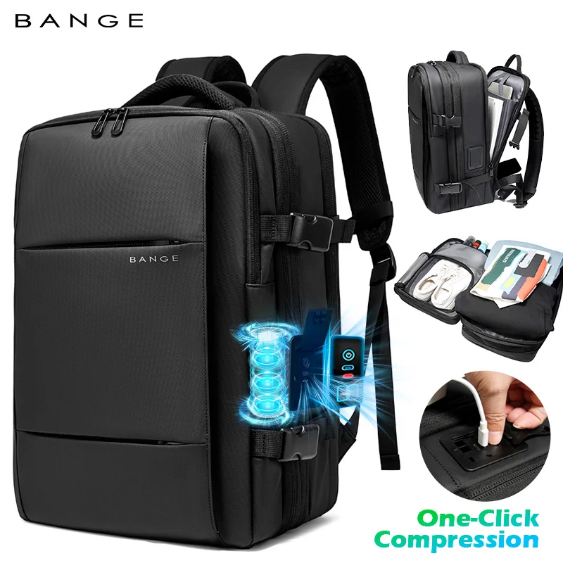 BANGE One-Click Vacuum Compression Backpack, Outdoor Cabin Travel ...