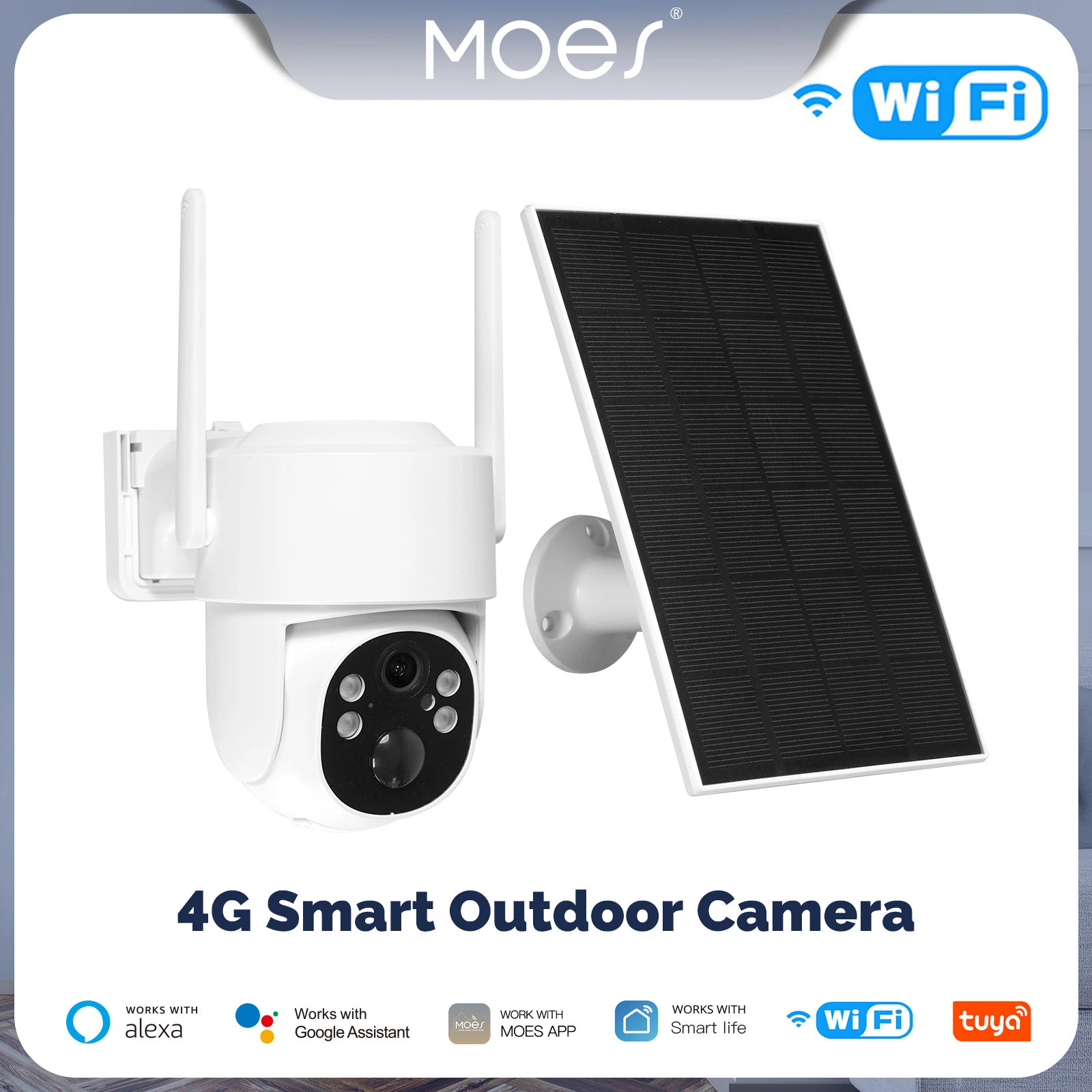 MOES-Tuya-WiFi-4MP-Surveillance-Smart-Security-Camera-Solar-Charging ...