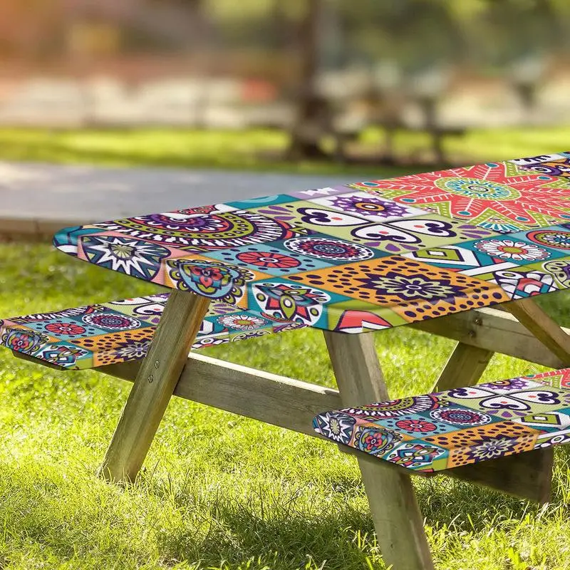Picnic-Table-Set-With-Bench-Cover-3pcs-Outdoor-Elastic-Picnic-Table ...