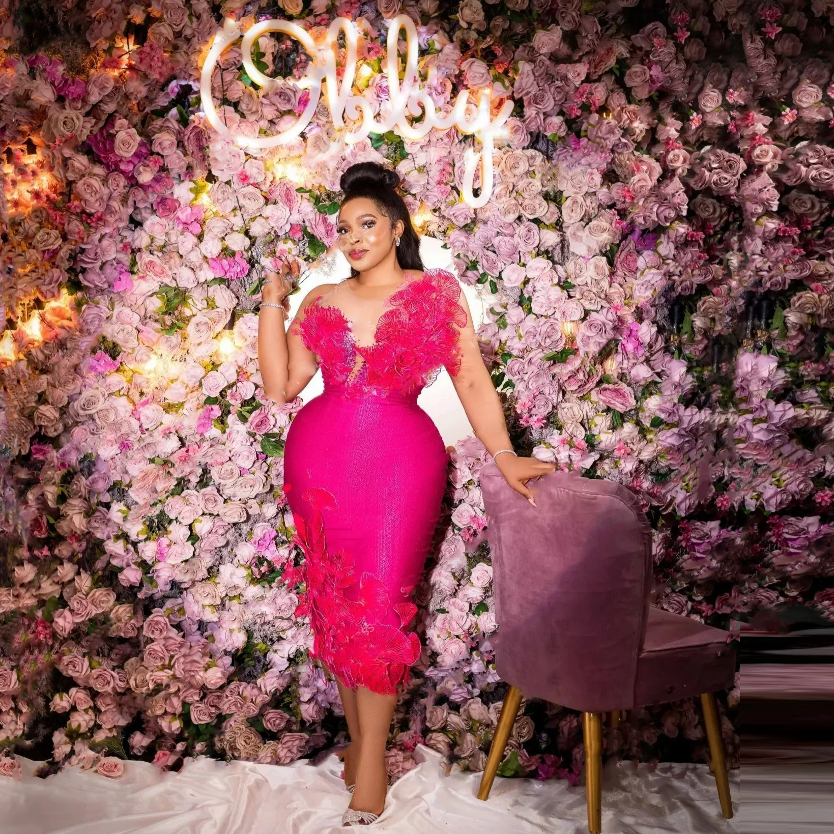 3D-Flowers-Evening-Dresses-Sexy-Rose-Red-Prom-Party-Gowns-Sheath-Tea ...