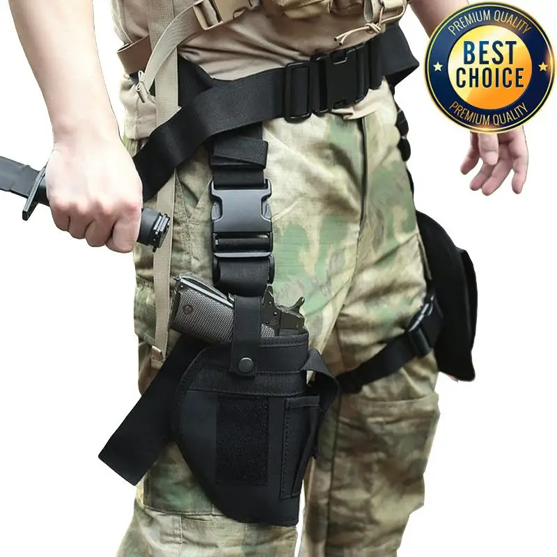 Tactical-Drop-Leg-Platform-Hunting-Thigh-MOLLE-Rig-Triple-Magazine-Mag ...