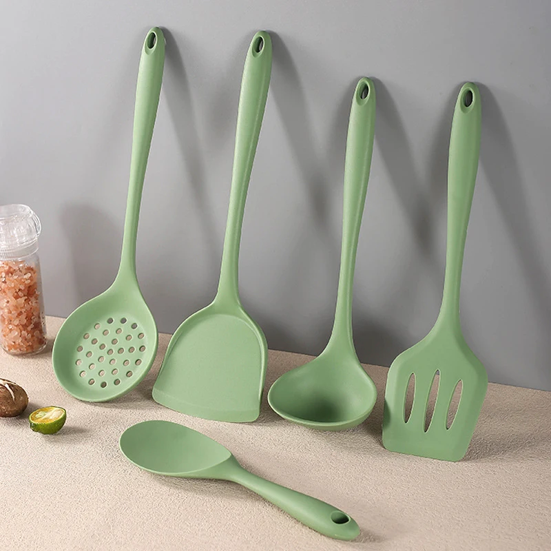 5-Pcs-Silicone-Utensils-Set-Non-stick-Kitchenware-Cooking-Tools-Spoon ...