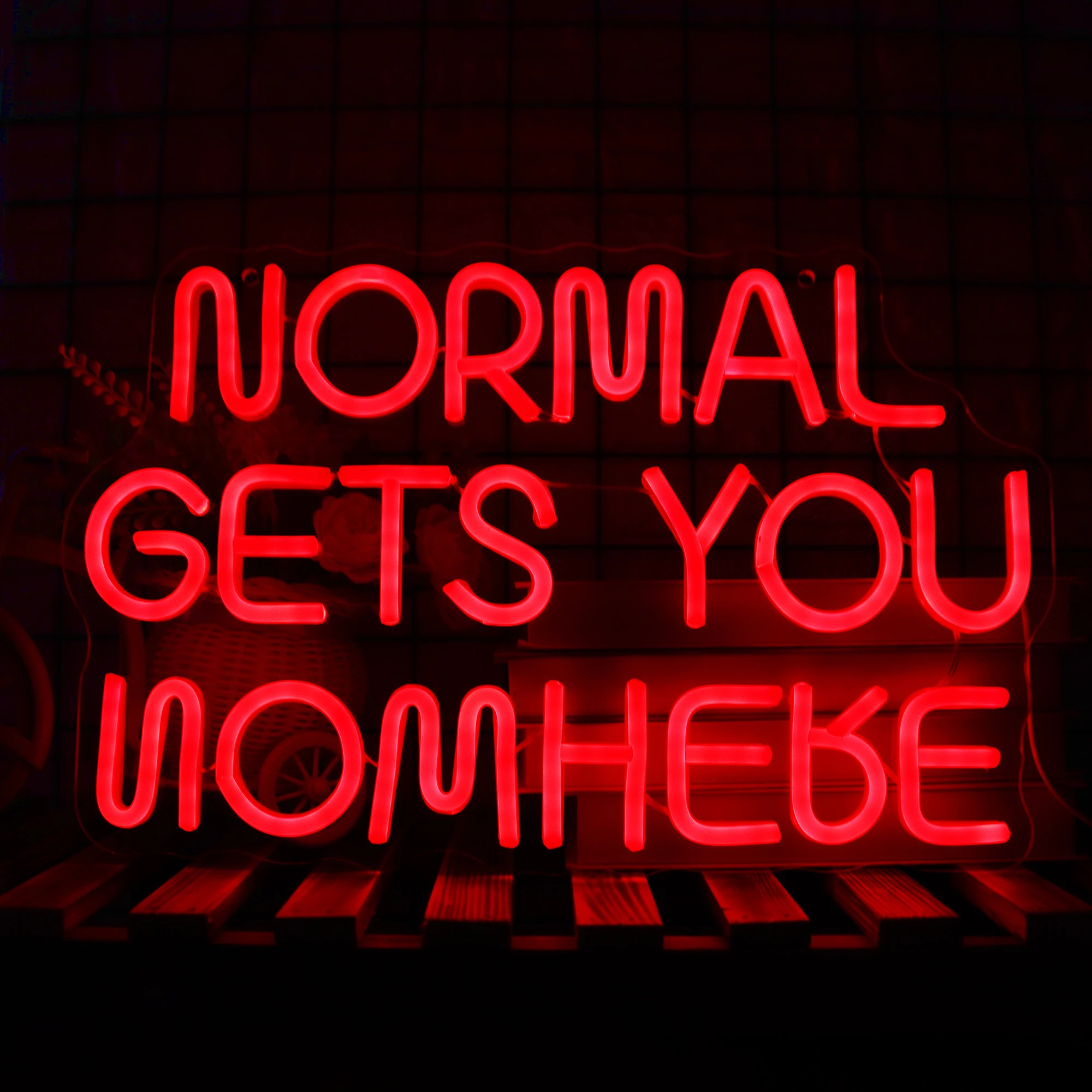 NORMAL-Gets-YOU-nothing-letrero-de-ne-n-luz-de-dise-o-Interior-para ...