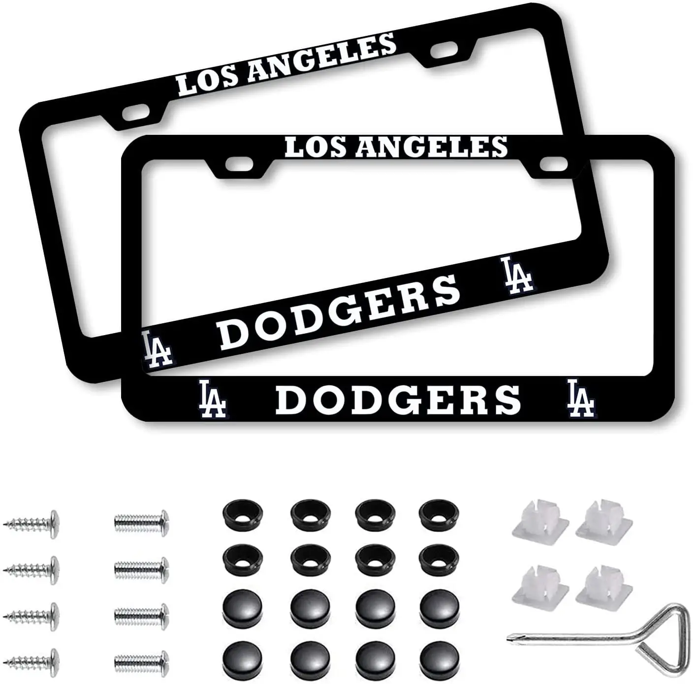 2PCS-Novelty-License-Plate-Cover-Fit-Dodgers-License-Plate-Frame ...