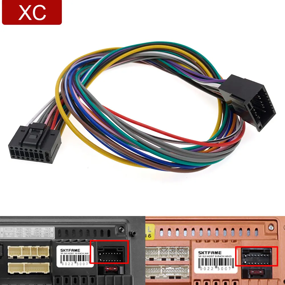16 Pin Universal Car estéreo Rádio ISO Wire Harness Kits Power Speak ...