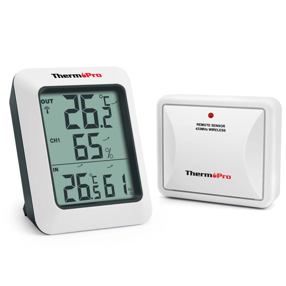 ThermoPro – thermomètre numérique sans fil TP60C, 60M, pour l'intérieur ...
