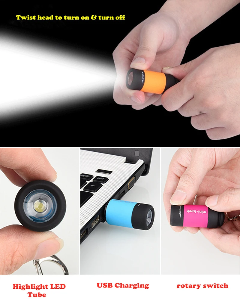 Mini Keychain Pocket Torch USB Rechargeable – NZshopsmart