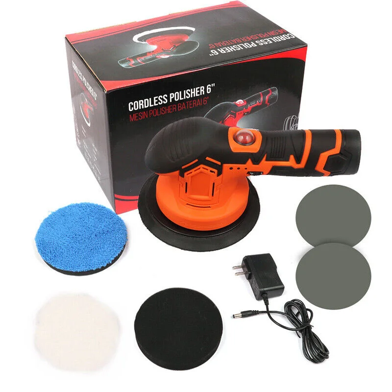 Cordless Car Polisher Hand-held Portable 12V Battery Powered Electric ...