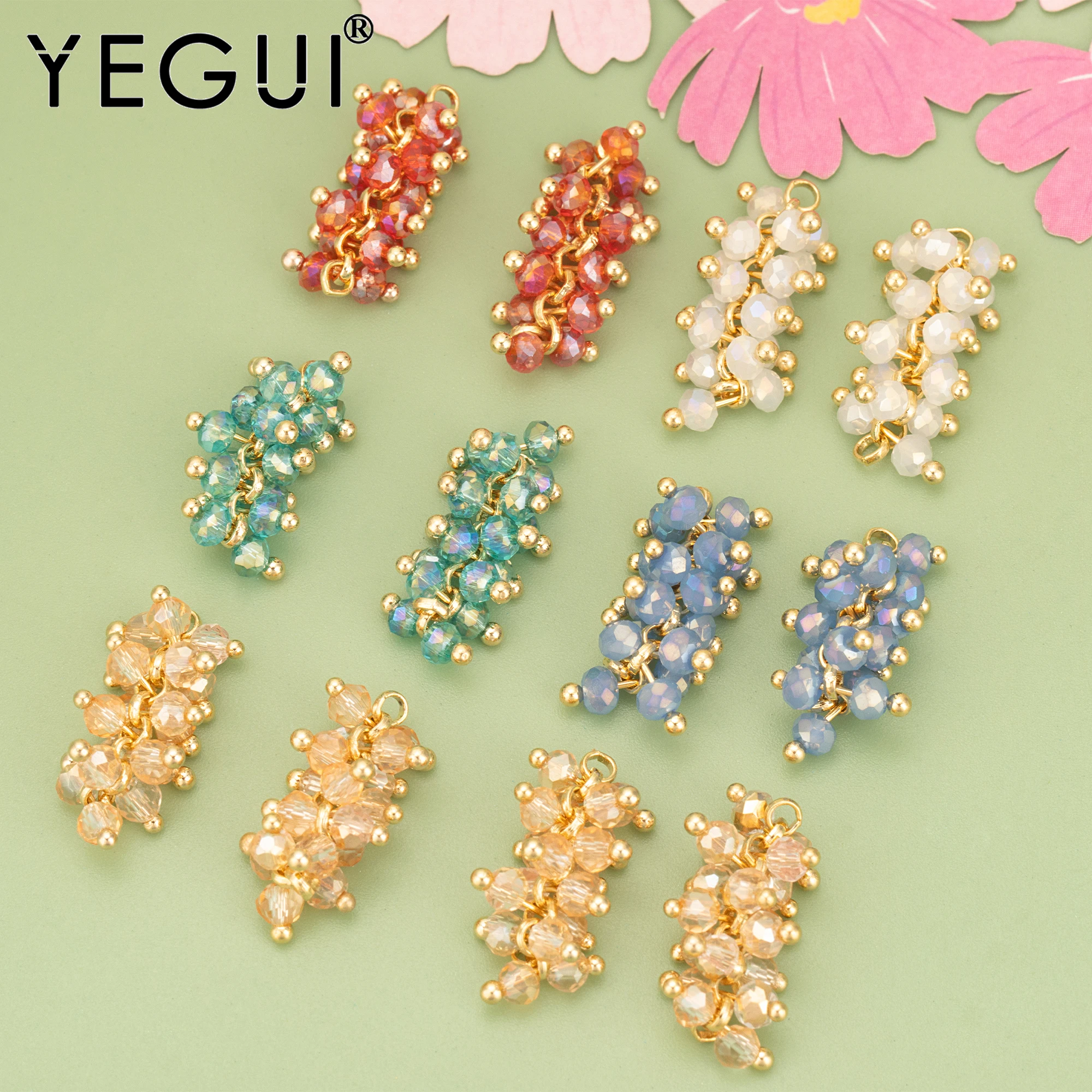 YEGUI MD92,jewelry accessories,18k gold plated,copper,natural beads ...