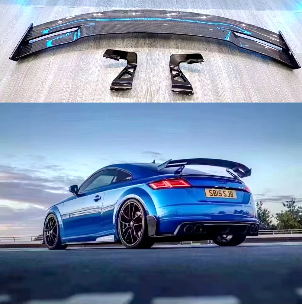 CARBON-SPOILERS-LIP-FOR-AUDI-TT-RS-MK3-R8-V8-V10-COUPE-2008-2020-SPORT ...