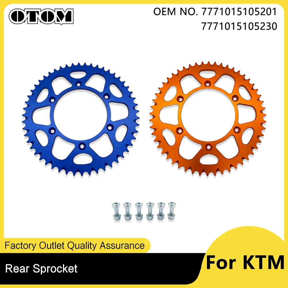Motocross-52T-Rear-Chain-Sprocket-520-Chains-CNC-Aluminum-Back-Sprocket ...