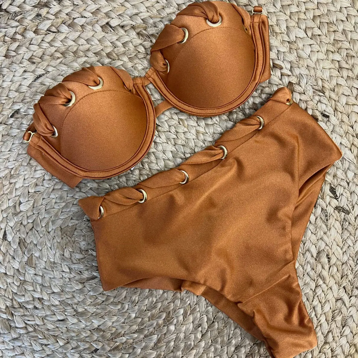 SEAURAL 2025 New Sexy Hard Pack Ruffles Brazilian Bikini Women High ...