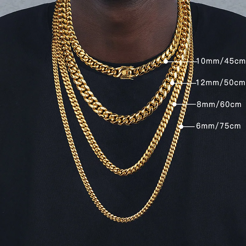 Mencheese-Gold-Hip-Hop-Cuban-Link-Chain-Necklace-Men-s-European-and ...