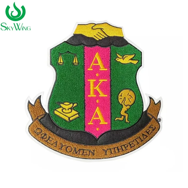 Aka Sorority Shield With Pearls