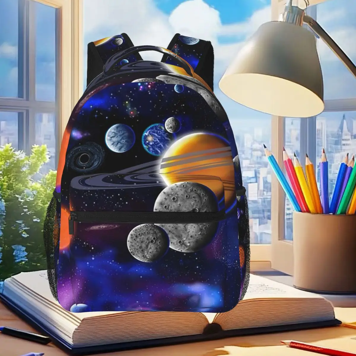 Solar System Space Planets Universe Backpack Student Boys Girls BookBag ...