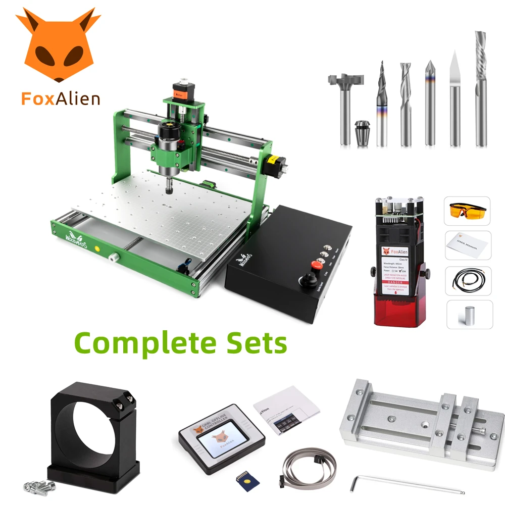FoxAlien-WM3020-CNC-Milling-Machine-Complete-Set-300W-Spindle-All-Metal ...